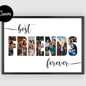 Friends Photo Collage, Friends Prints, Friends Collage, Canva Template ...