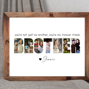 Brother Photo Frame, Personalized Brother Frame, Brother Photo Collage ...