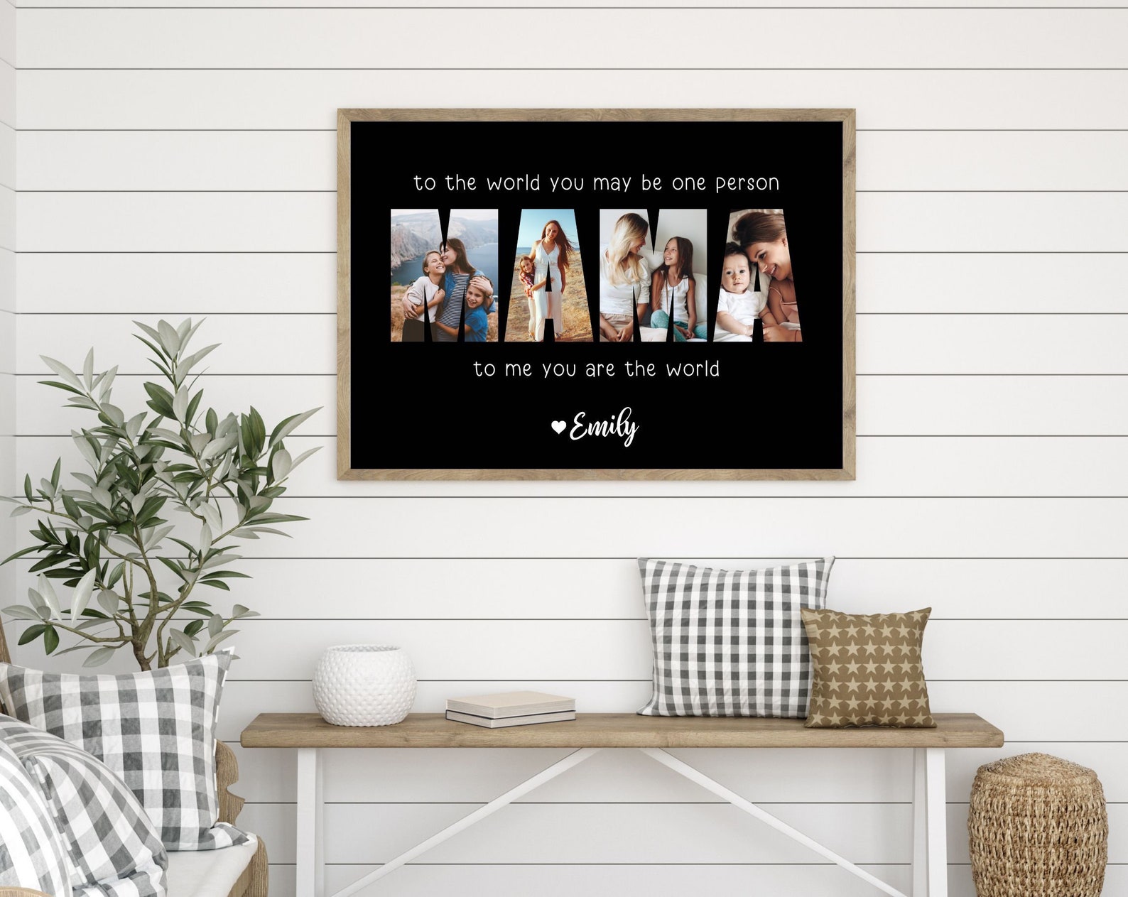 Mama Photo Collage, Mama Photo Frame, Personalized Mom Frame, Mother's ...