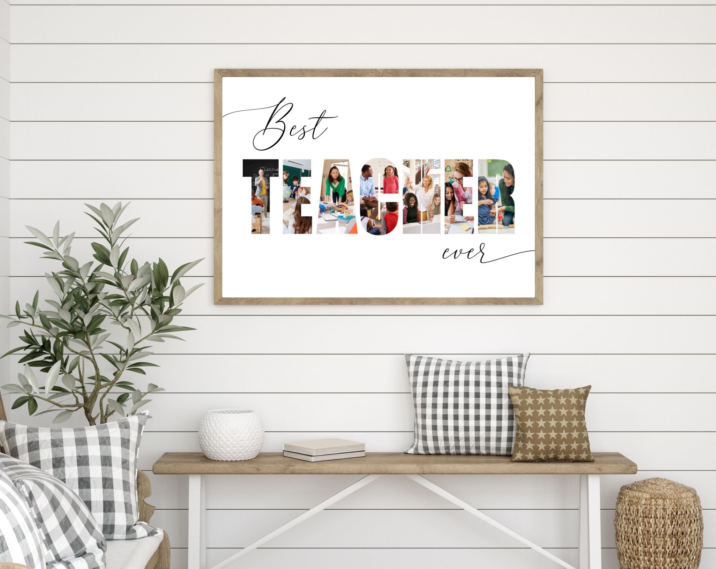Personalized Teacher Photo Collage Frame (PDF Template) - Etsy