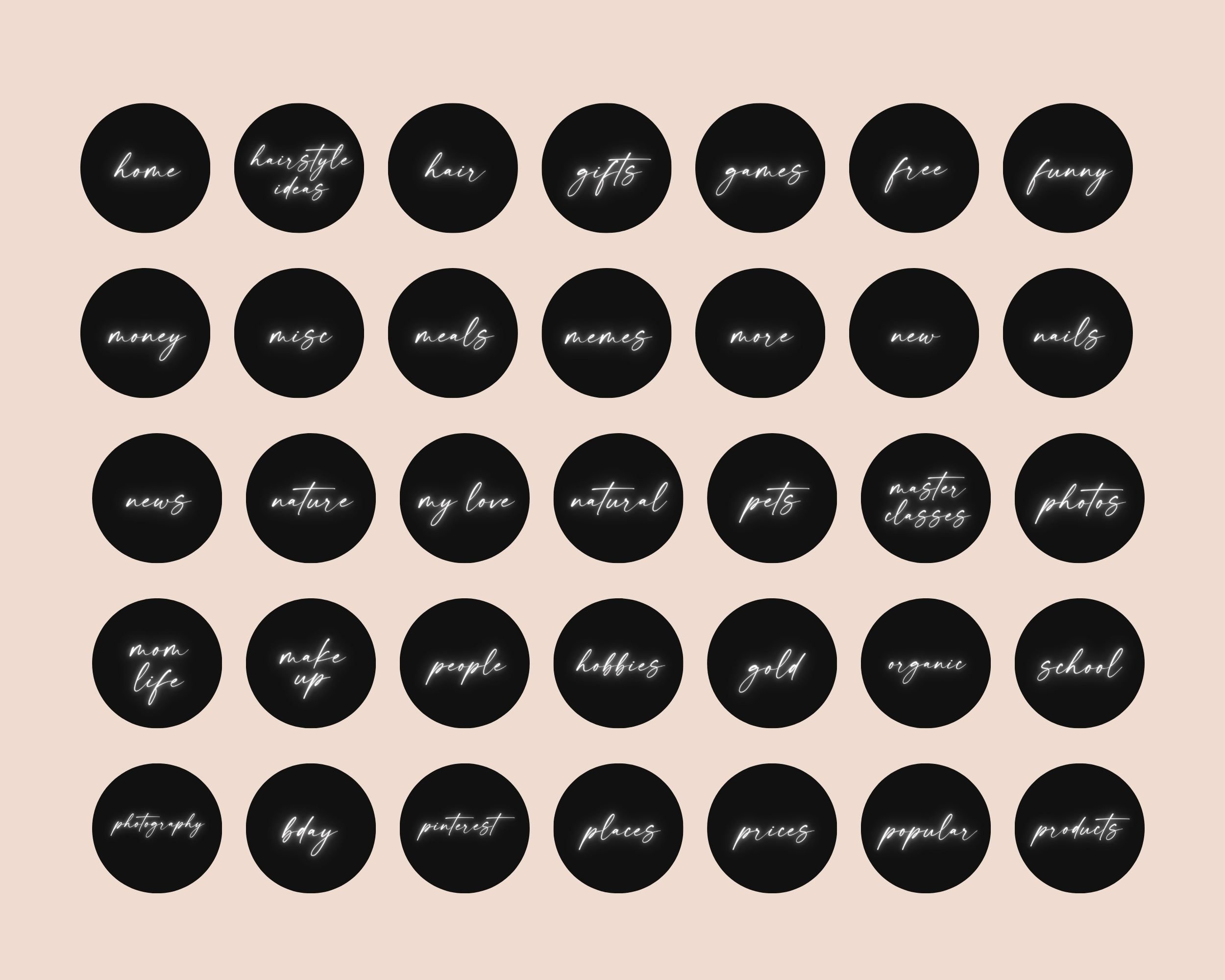 150 Neon White Instagram Highlight Covers Instagram Covers - Etsy