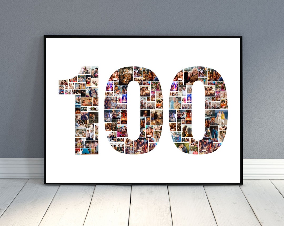 100 Photo Collage, 100th Birthday Collage, Birthday Collage, Birthday ...