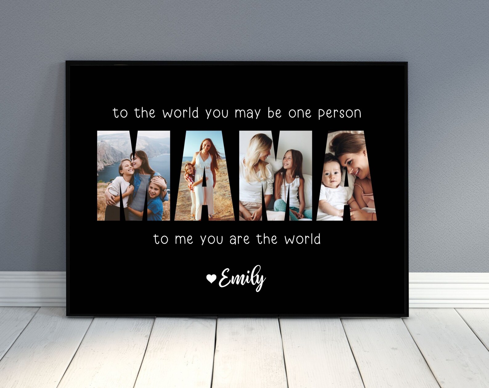 Mama Photo Collage, Personalized Mama Picture Poster, Custom Mother’s ...