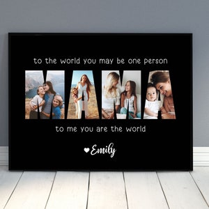 Mama Photo Collage, Mama Photo Frame, Personalized Mom Frame, Mother's ...