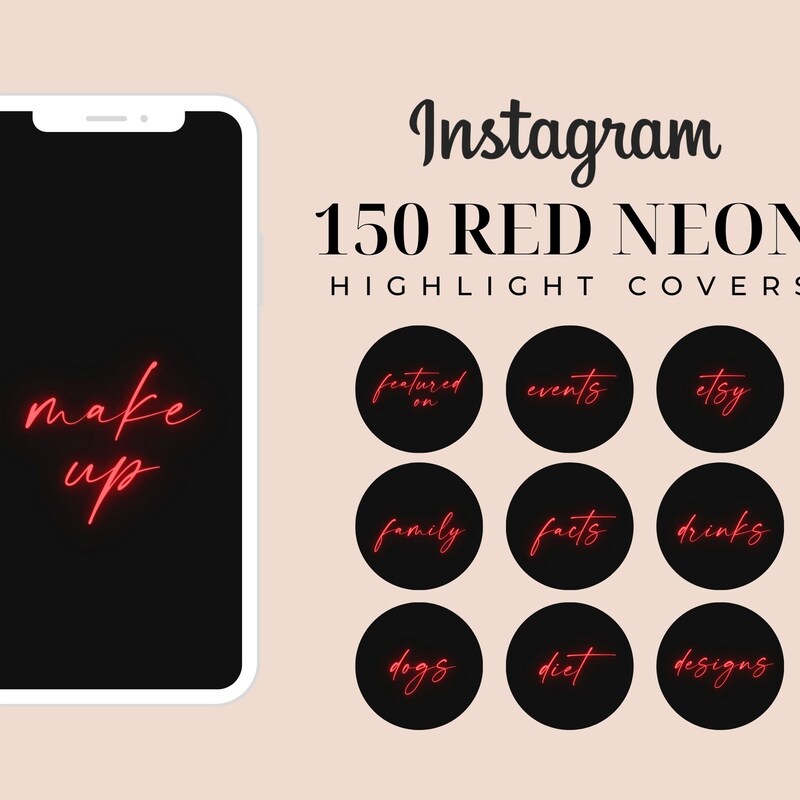 Red Instagram Highlights - Etsy