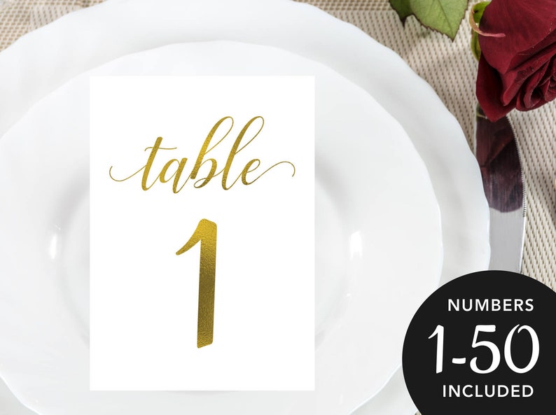 Table Number Template Table Numbers Printable Table Numbers - Etsy