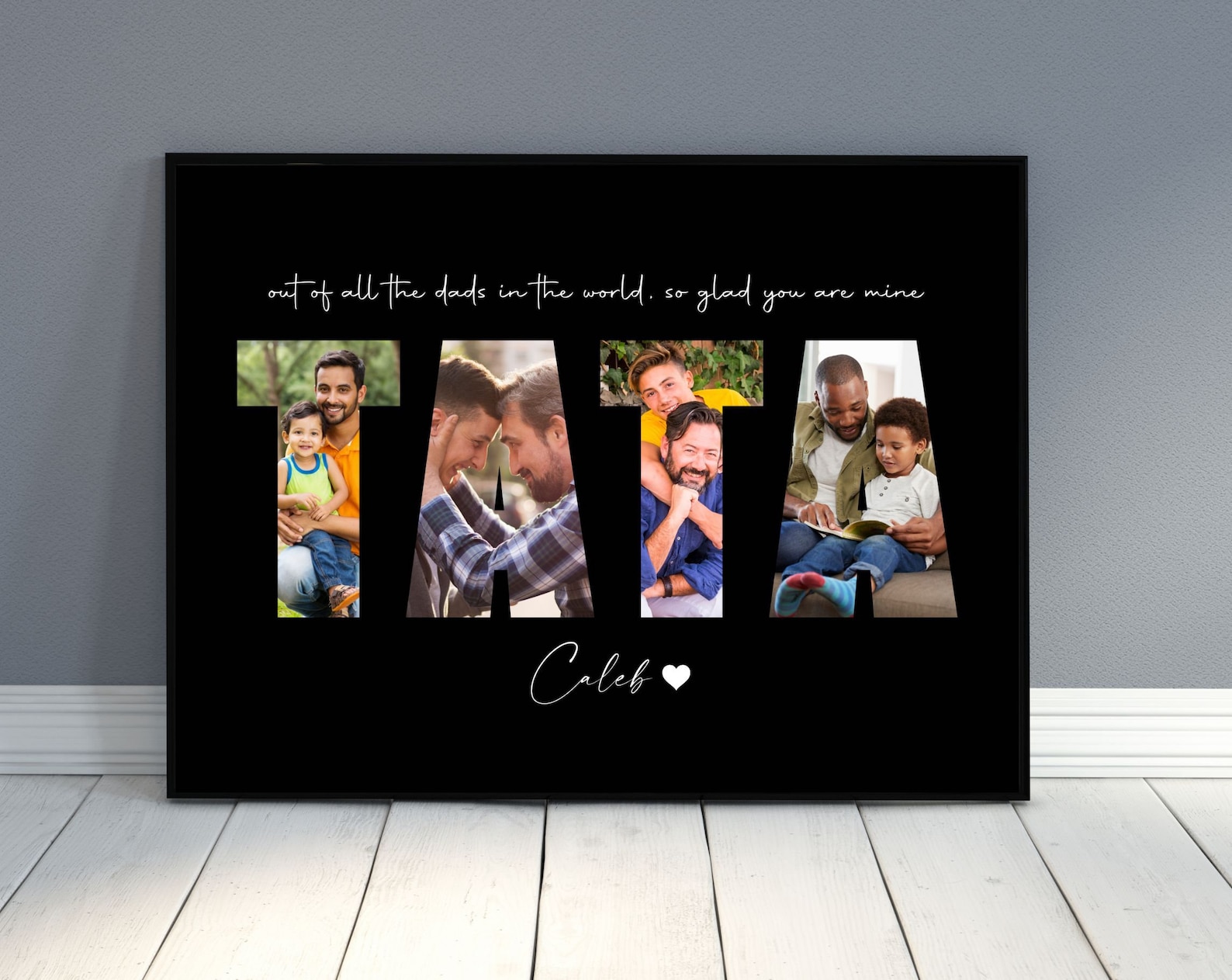 Dad Photo Collage, DIY Canva Template, Dad Photo Collage, Personalized ...