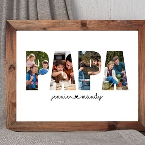 Papa Photo Frame, Papa Photo Collage, Dad Photo Print, Special Gift for ...
