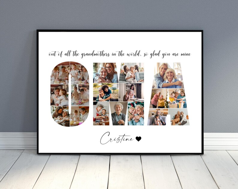 Personalized Oma Photo Collage Gift, Mothers Day Gifts, Birthday ...