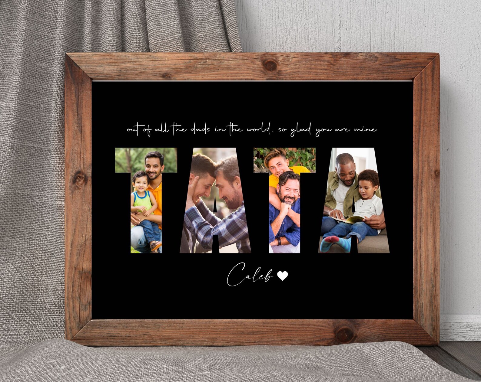 Dad Photo Collage, DIY Canva Template, Dad Photo Collage, Personalized ...