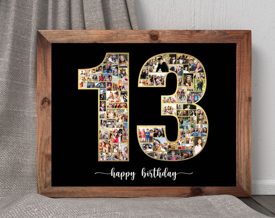 13th Birthday Collage, 13th Anniversary Collage, Birthday Collage ...