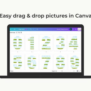 Canva Number Frames, Number Photo Collage, Number Photo Collage ...