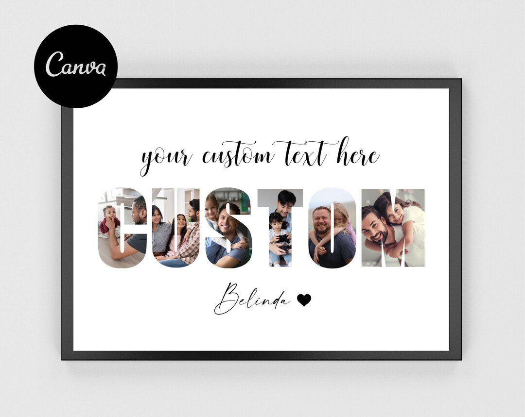 Custom Photo Collage, DIY Canva Template, Editable Custom Photo Collage ...