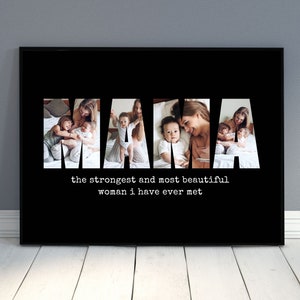 Mama Photo Collage, Mama Photo Frame, Personalized Mama, Mother's Day ...