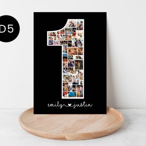 Number Photo Collage, Any 2 Digit Number Collage, Digits Photo Collage ...