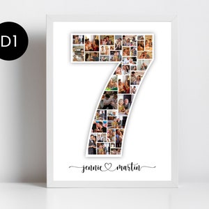 Number Photo Collage, Any 2 Digit Number Collage, Digits Photo Collage ...