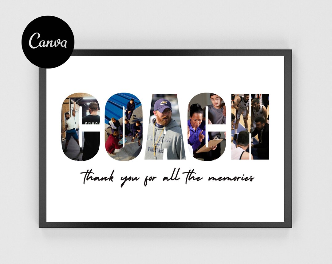 Canva Photo Collage, Coach Photo Collage, Coach Photo Frame, Coach ...