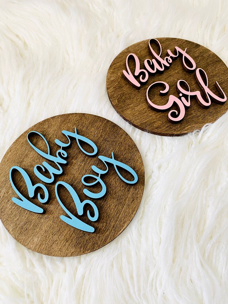 Baby Girl Sign Baby Boy Sign It's a Boy Wooden Sign - Etsy