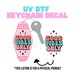 Uv Dtf Keychain Decals, Good Vibes Only Sticker, Keychain Sticker ...
