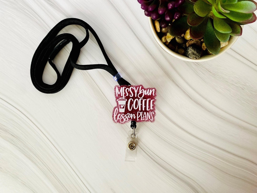 Funny Teacher Lanyard, Cute Teacher Accessory, Teacher Badge Holder, ID ...