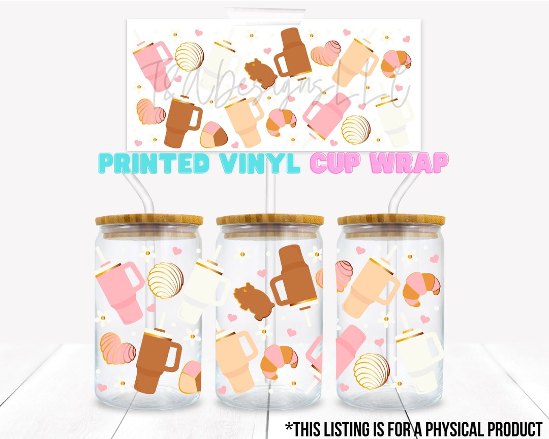 Boujee Concha Vinyl Cup Wrap, Vinyl Decals, Ready to Use Wrap, Cafecito ...