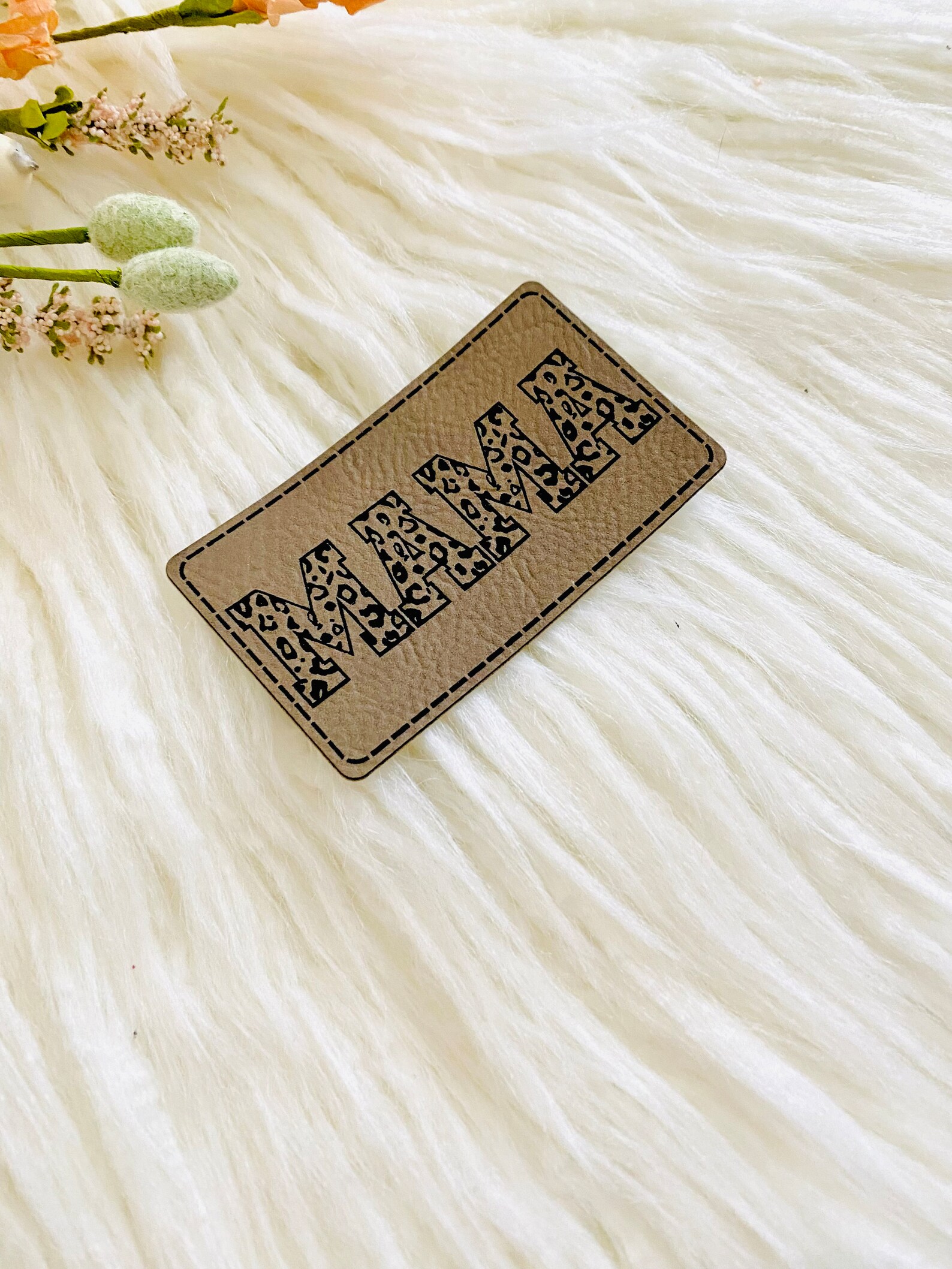 Mama Iron on Hat Patch, Custom Leather Patch, Leather Patches for Hats ...