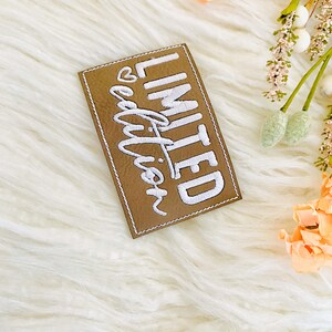 Limited Edition Patch, Embroidered Leather Patches, Leather Patches for ...