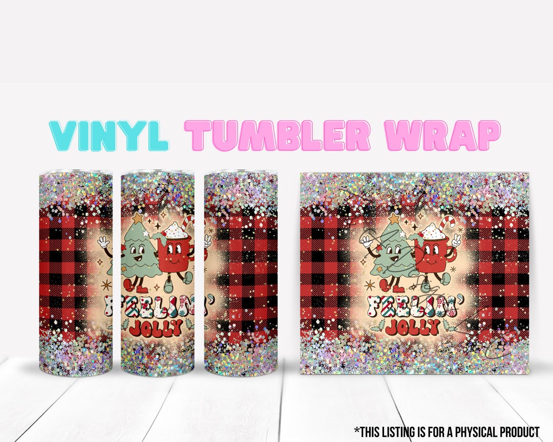 Christmas Tumbler Wrap, Vinyl Tumbler Wrap, Vinyl Decal, Wraps for Cups ...