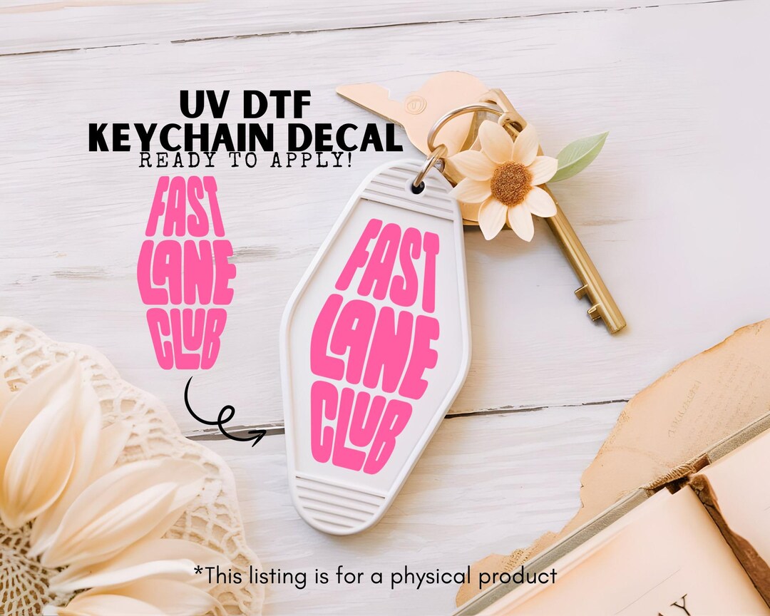 Uv Dtf Keychain Decals, Motel Keychain Stickers, Sticker for Keychain ...