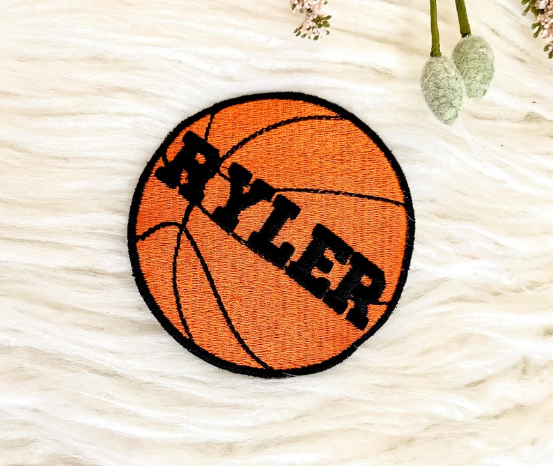 Basketball Name Patch, Iron on Sports Patch, Custom Basketball Patch ...