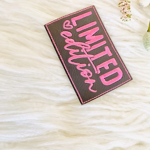 Limited Edition Patch, Embroidered Leather Patches, Leather Patches for ...