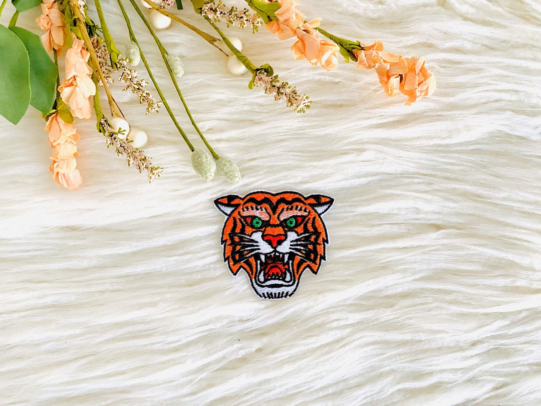 Tiger Iron On, Embroidered Tiger, Trucker Hat Patches, Patch for Hats ...