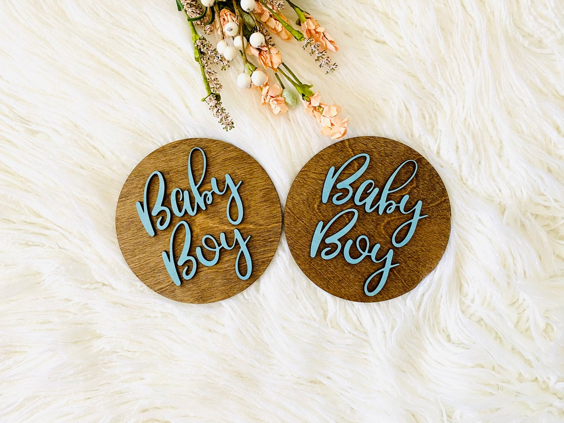 Baby Girl Sign Baby Boy Sign It's a Boy Wooden Sign - Etsy