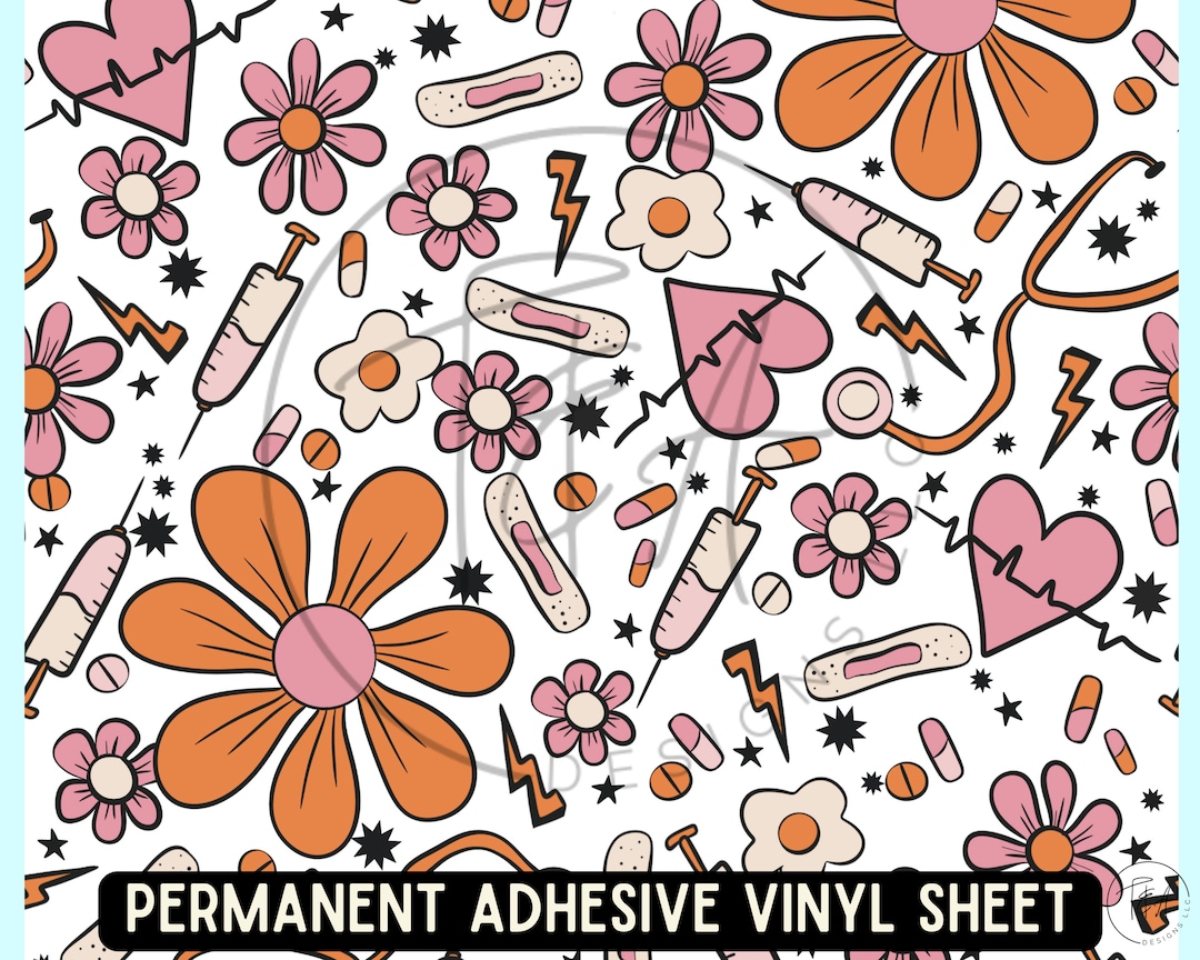 Printed Vinyl Sheets, Pattern Adhesive Vinyl, Nurse Pattern, Printed ...