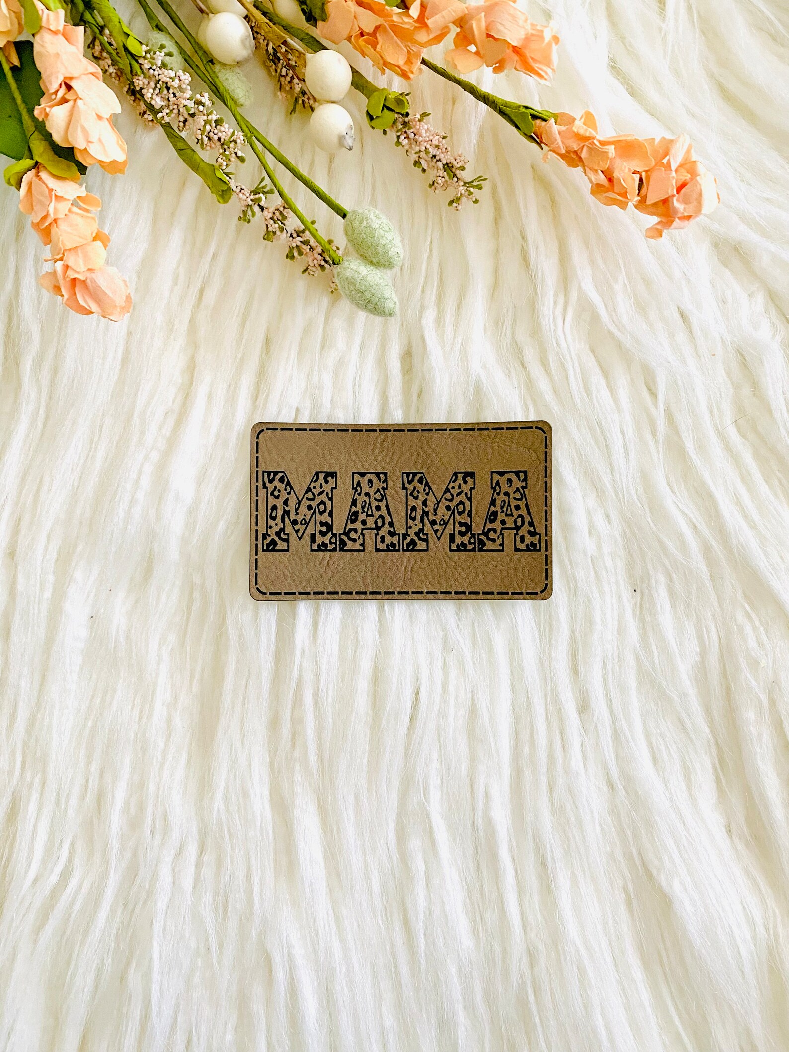 Mama Iron on Hat Patch, Custom Leather Patch, Leather Patches for Hats ...