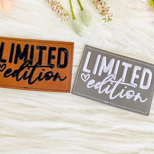 Limited Edition Patch, Embroidered Leather Patches, Leather Patches for Hats, Iron-on Patches ...
