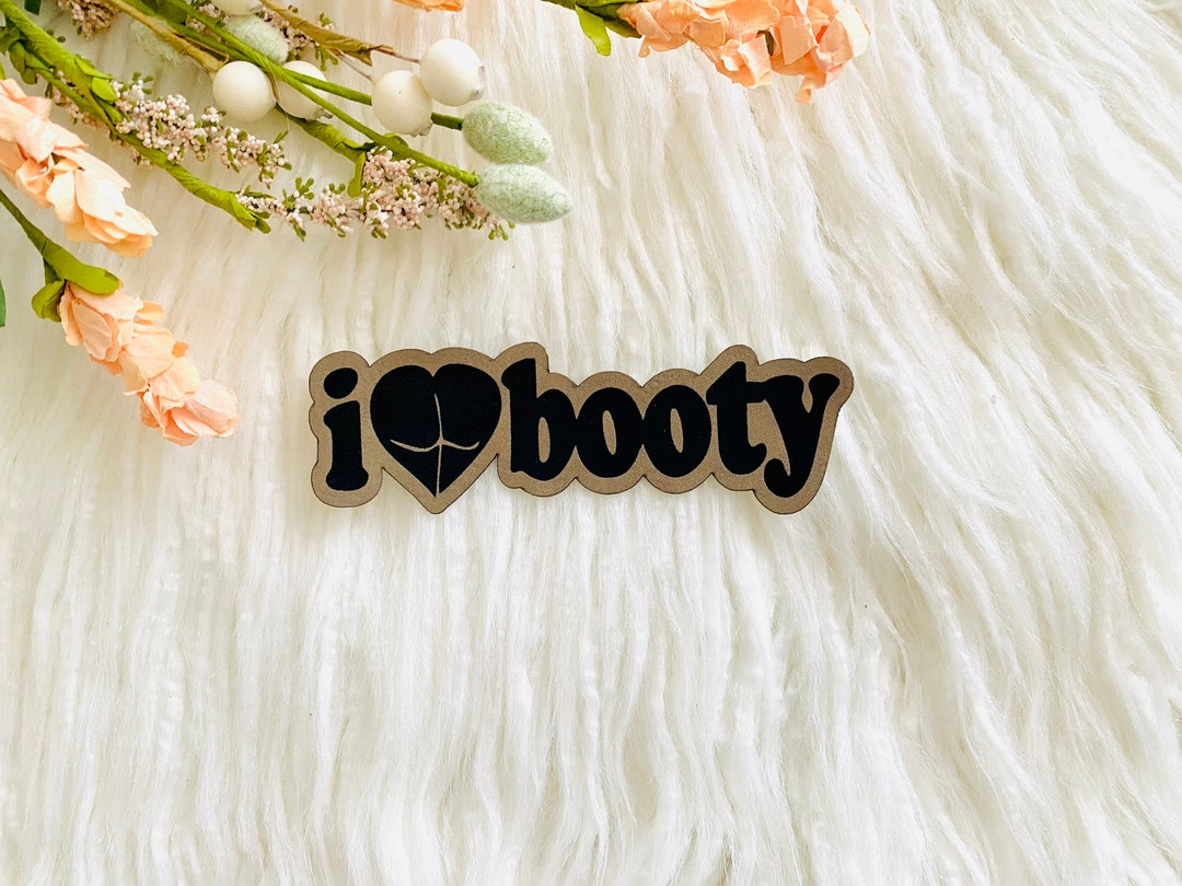 I Love Booty Leather Patch, Men's Leather Hat Patch, Patches for Hats, Dirty Humor Hat Design - Etsy