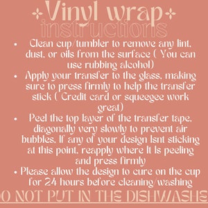 Cup Wraps Ready to Apply Cup Decal Cup Wrap Transfer Vinyl - Etsy