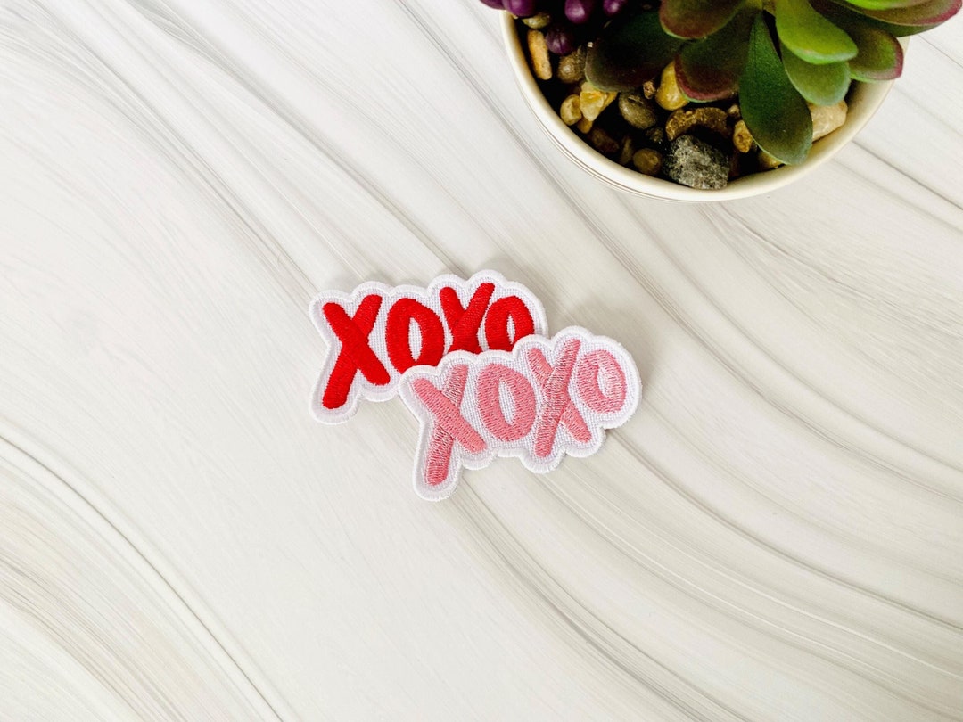 Valentines' Day Patch, Xoxo Patch, Patches for Hats, Xoxo Chenille Iron On, Patches for Bags ...