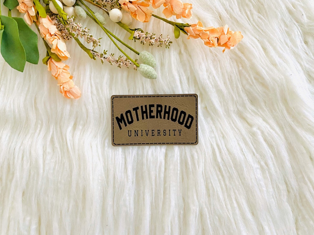 Mama Leather Hat Patches, Motherhood University Hat Patch, Iron on ...