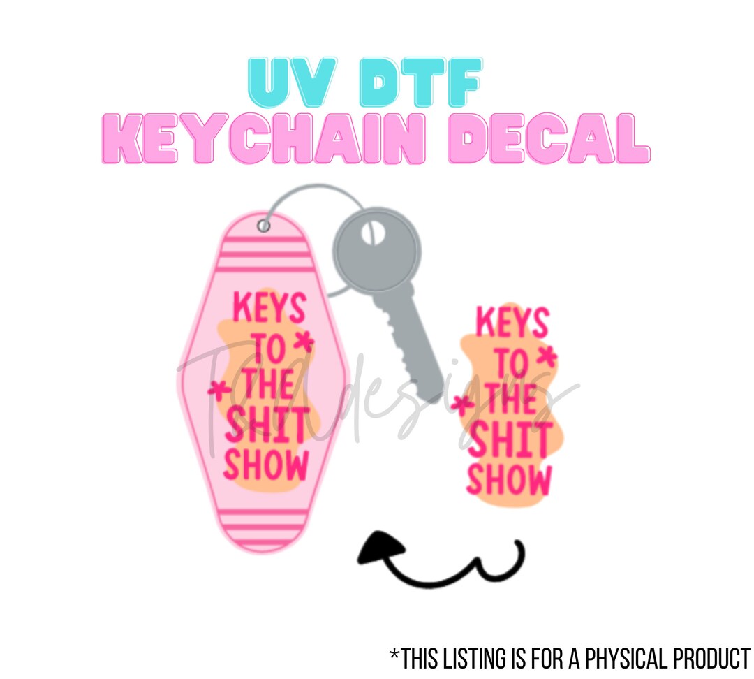 Uv Dtf Keychain Transfer, Decals for Motel Keychains, Uvdtf Motel Tag ...