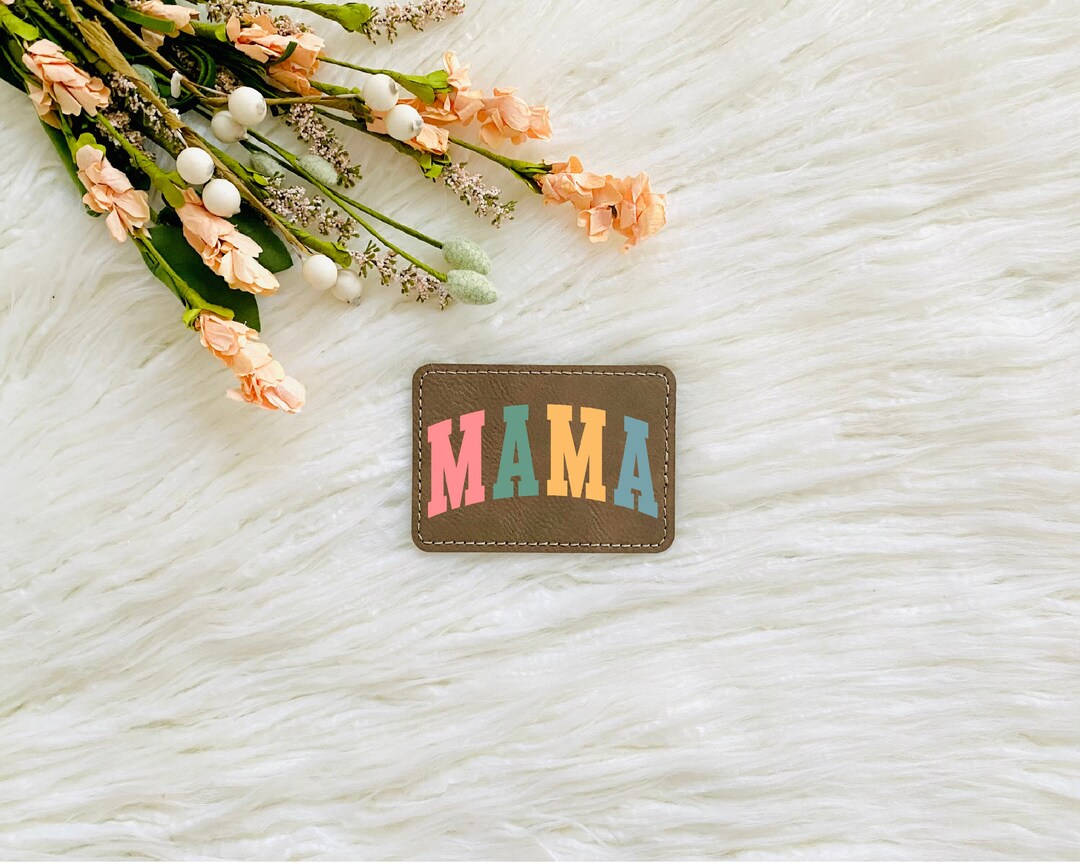 Mama Iron on Patch, Mama Hat Patch, Faux Leather Patches, Custom ...