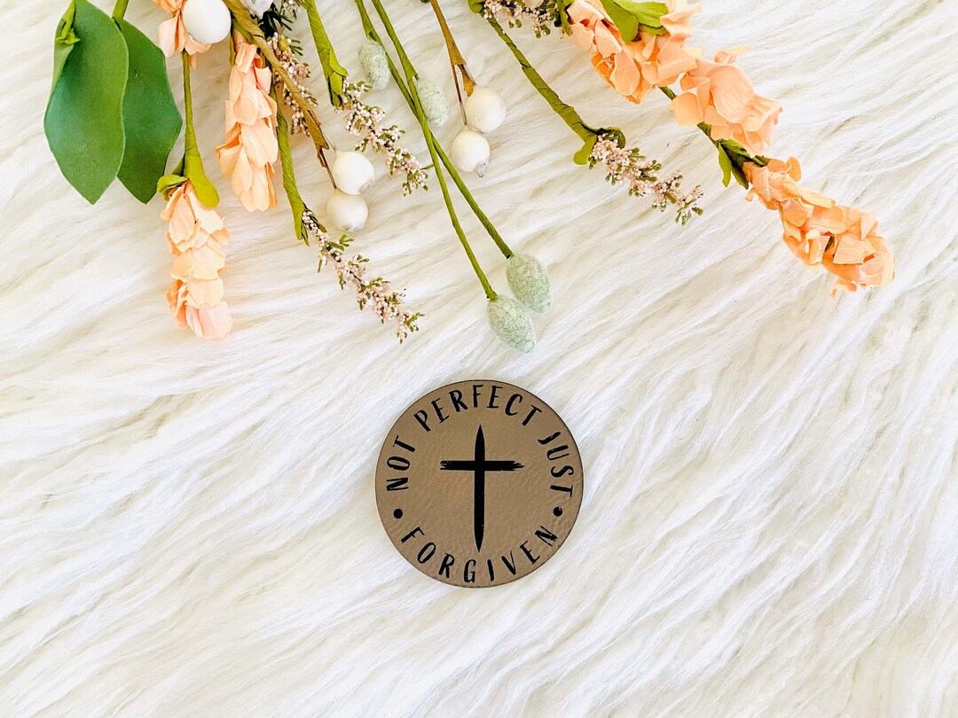 Christian Iron on Patches, Patches for Hats, Not Perfect Just Forgiven ...