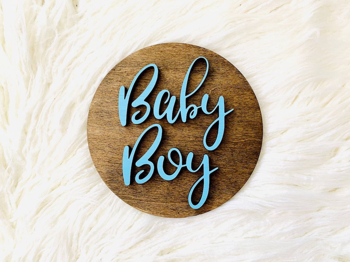 Baby Girl Sign Baby Boy Sign It's a Boy Wooden Sign - Etsy