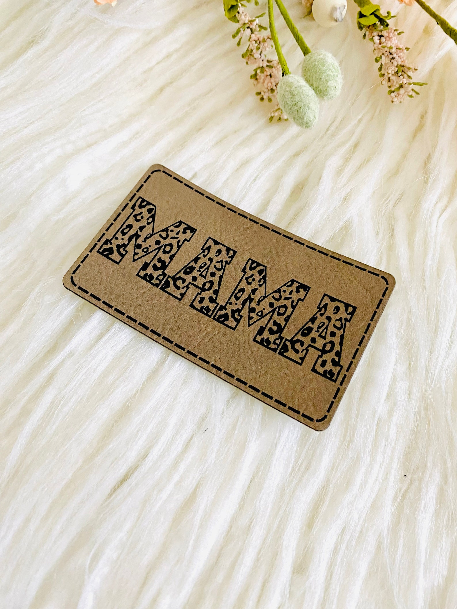 Mama Iron on Hat Patch, Custom Leather Patch, Leather Patches for Hats ...
