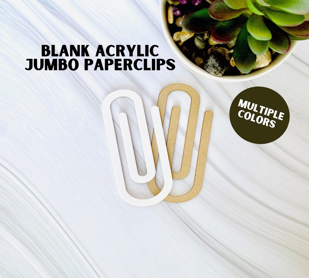 Acrylic Paperclip Blanks, Acrylic Paper Holder, Large Paperclips, Blank ...
