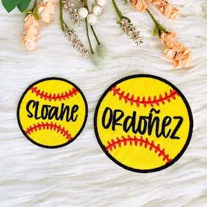 Softball Name Patch, Custom Softball Iron on Patch, Iron on for Hat, Patches for Hats ...