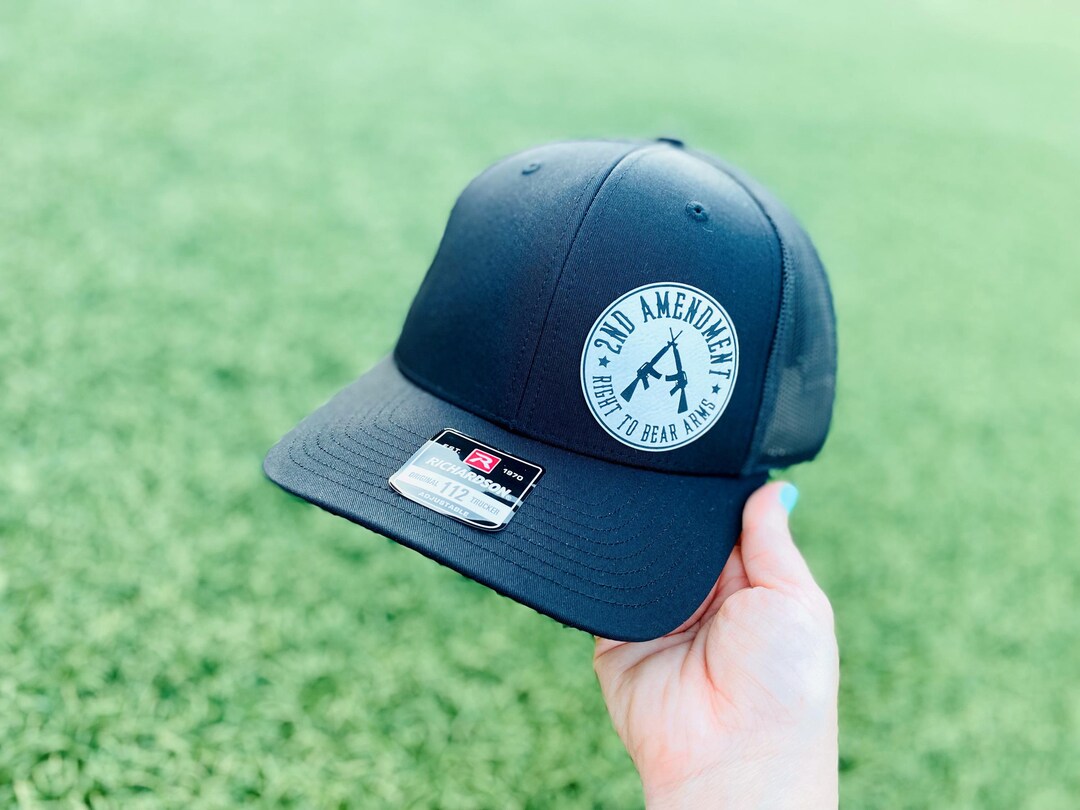 2nd Amendment Hat, Leather Patch Hats, 2A Hat, Right to Bear Arms Cap, 1776 Hat, Second ...