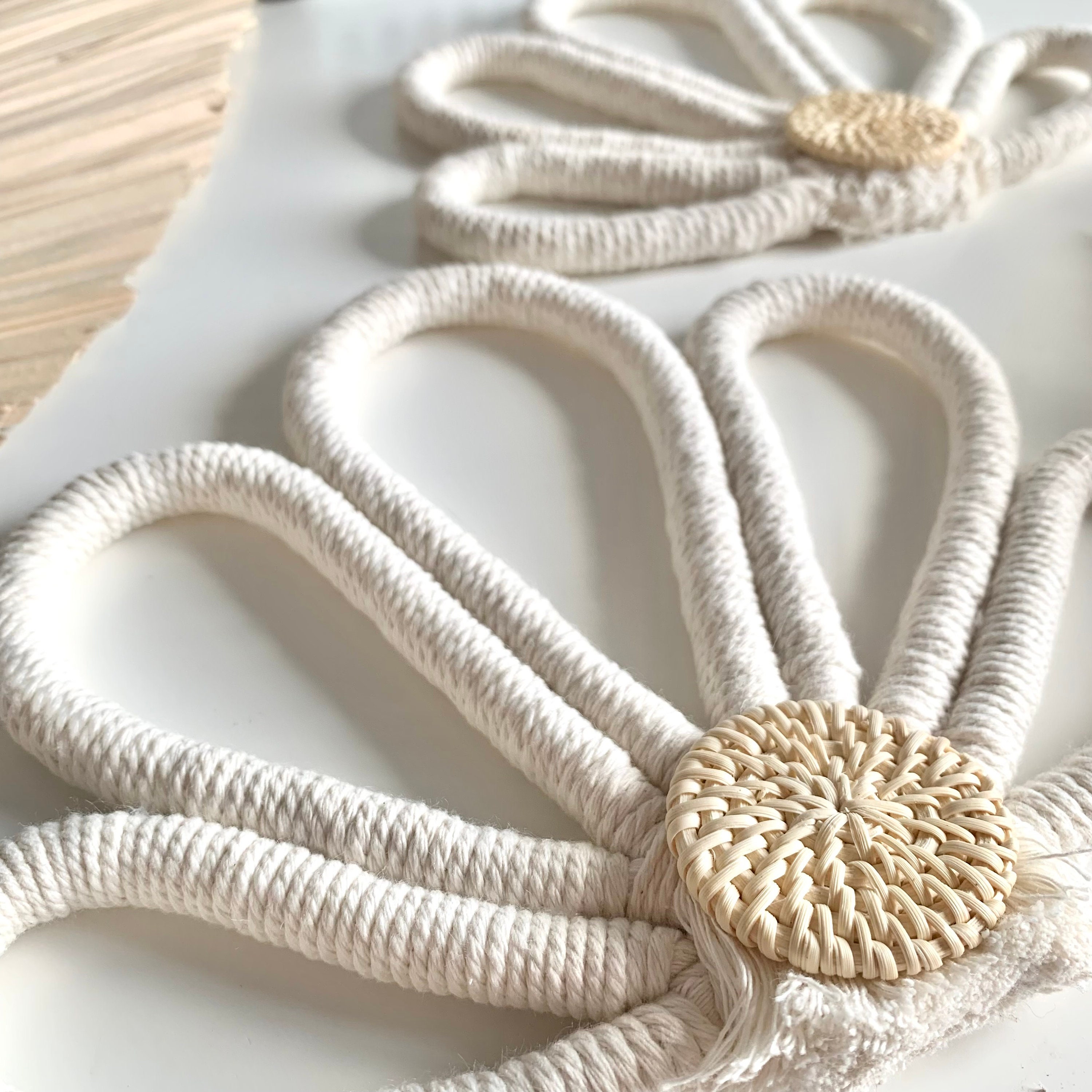 Macrame Sea Shell Rattan Boho Home Decor Neutral Nursery - Etsy