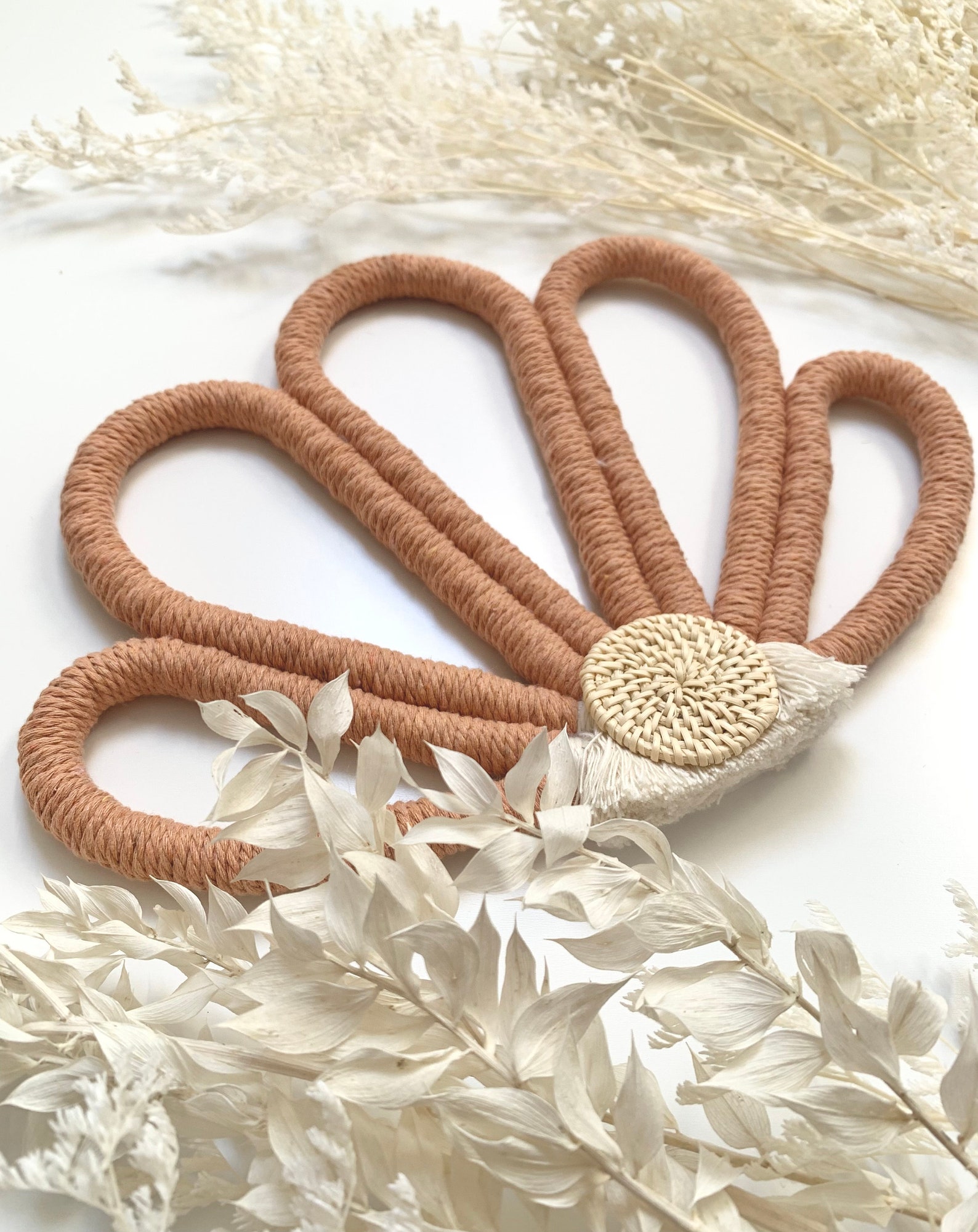 Macrame Sea Shell | Terracotta | Rattan Boho Home Decor | Beach Nursery ...